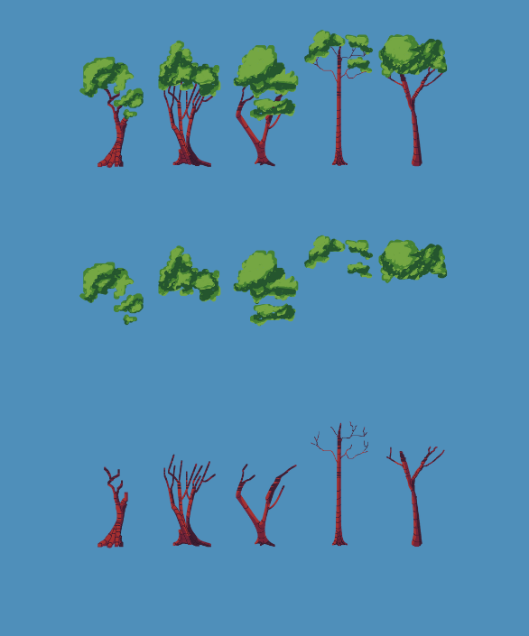 18 Pixel Art Trees - FREE 18 Hand-Drawn Pixel Art Trees by Pixel ...