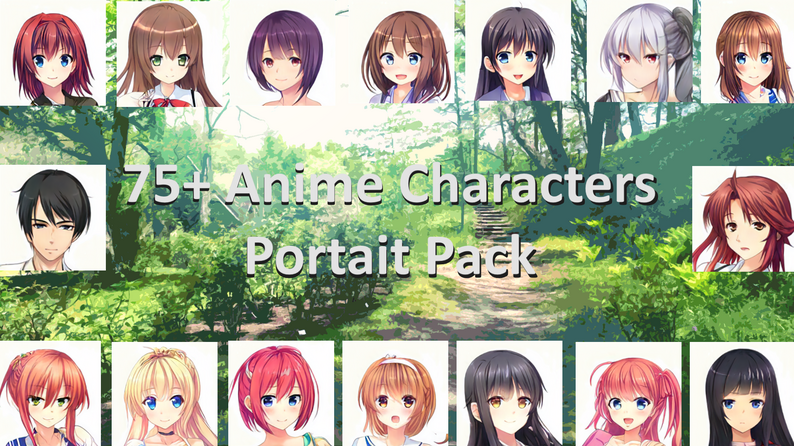 75+ Anime Portrait Pack by Straw Lion
