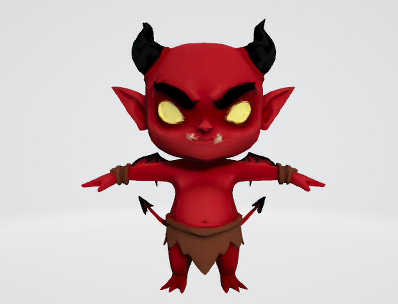 🔥 FREE Chibi Demon – Stylized 3D Character (FBX + Animations) by Marco ...