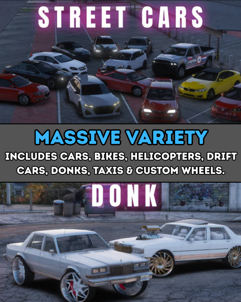 FiveM 2500+ Custom Debadged Cars Mega Pack – High Quality, ToS-Friendly ...