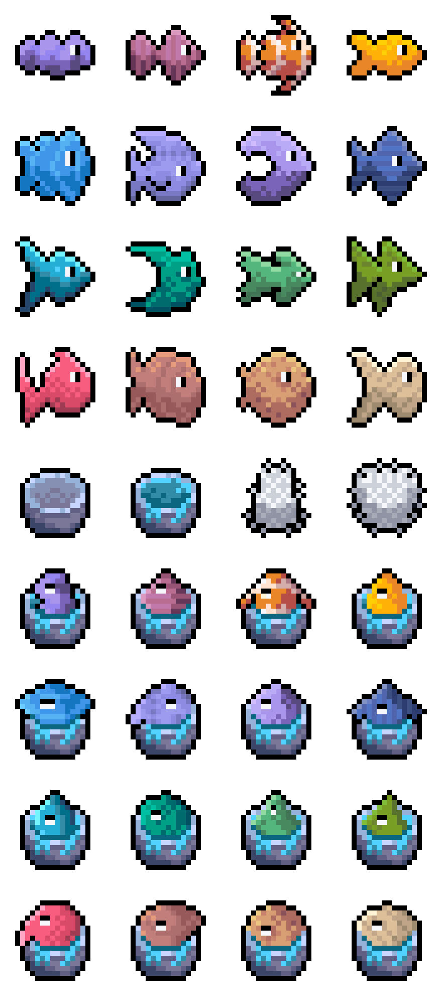 Fishing Icon Pack 16x16 by Hollow Dolphin
