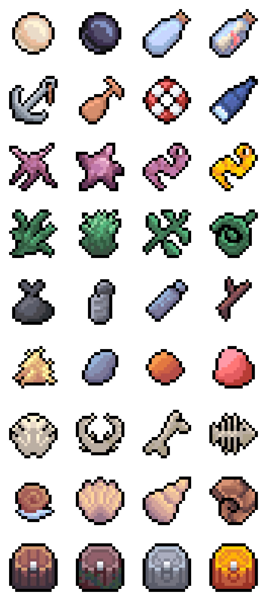 Fishing Icon Pack 16x16 by Hollow Dolphin