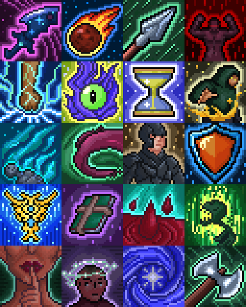 Epic Spell Icons Pack - 20 Icons (32×32) by Antahonist