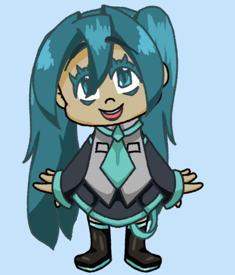Hatsune Miku Chibi Vtuber Model for Vtube Studio! by Alien Changeling