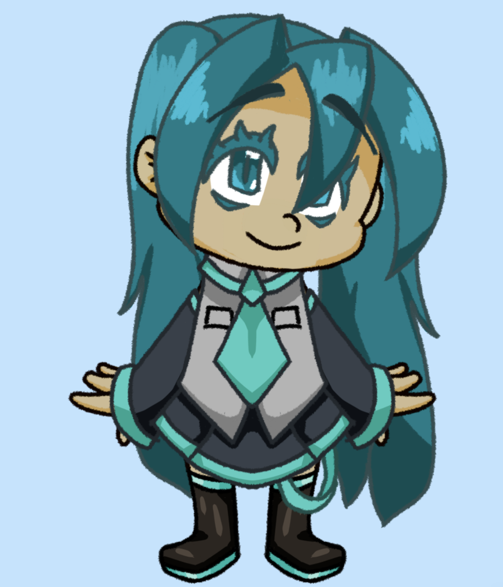 Hatsune Miku Chibi Vtuber Model for Vtube Studio! by Alien Changeling