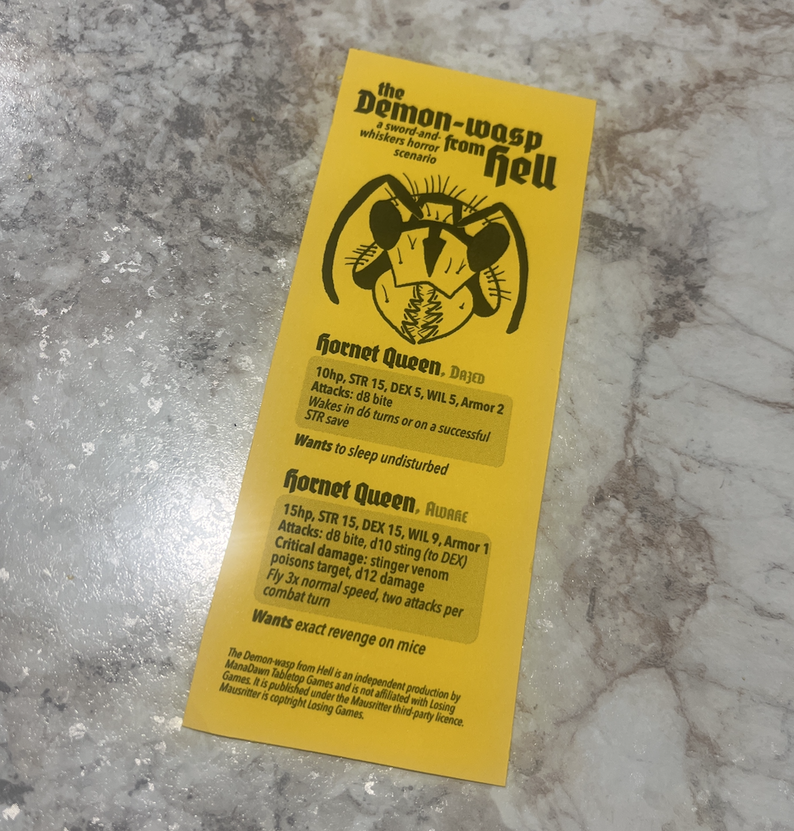 the Demon Wasp from Hell by ManaDawn Tabletop Games