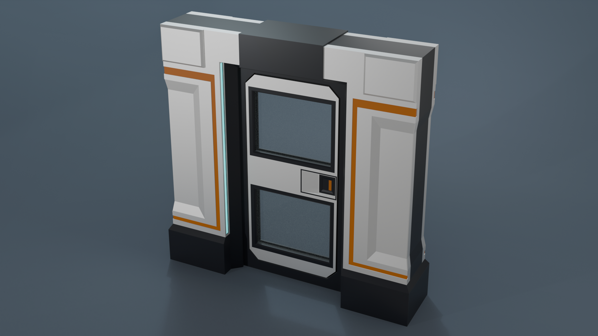 Low Poly Sci-Fi Doors Pack A-002 by OZEA Studio