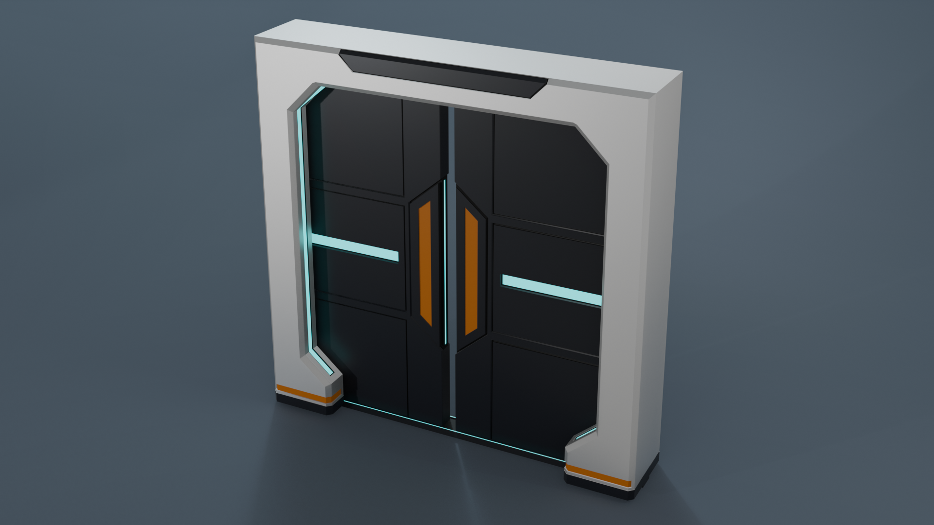 Low Poly Sci-Fi Doors Pack A-002 by OZEA Studio