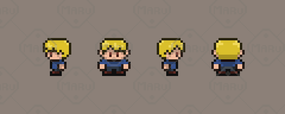 RPG Pixel Character Pack – 3 Topdown Sprites by Maru