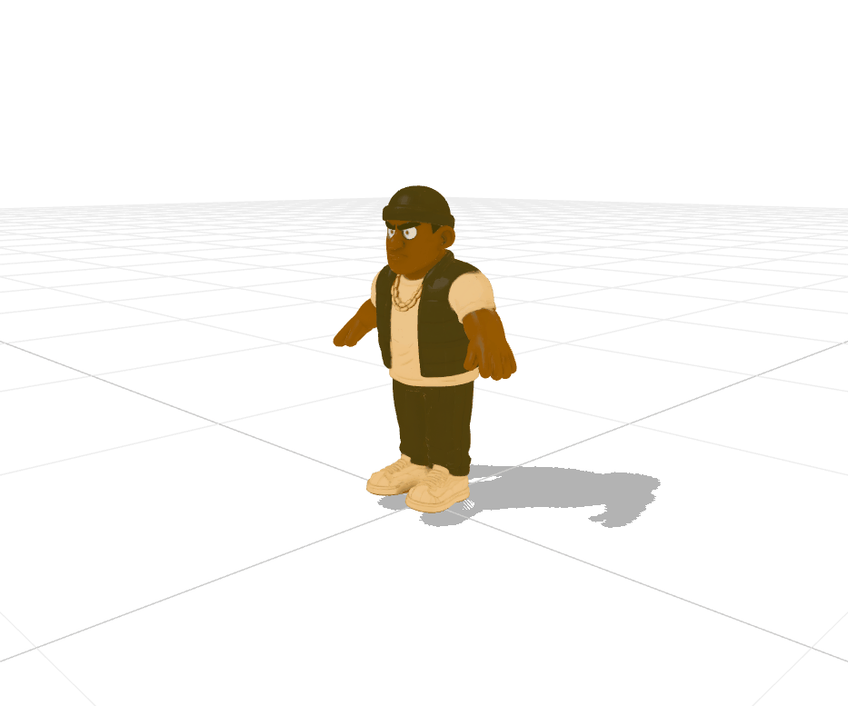 3D Urban Male Old School Rapper Character Rigged Pack – 3D Model with ...