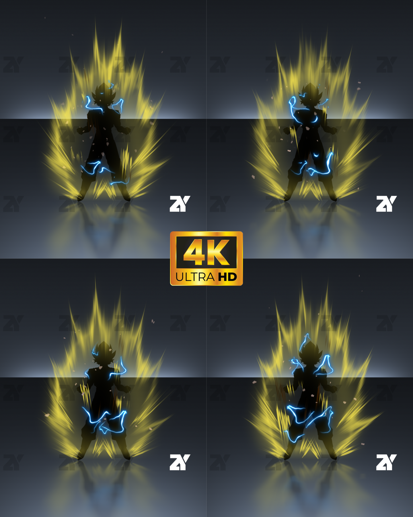 Super Saiyan's Battle Aura_03 by ZY VFX