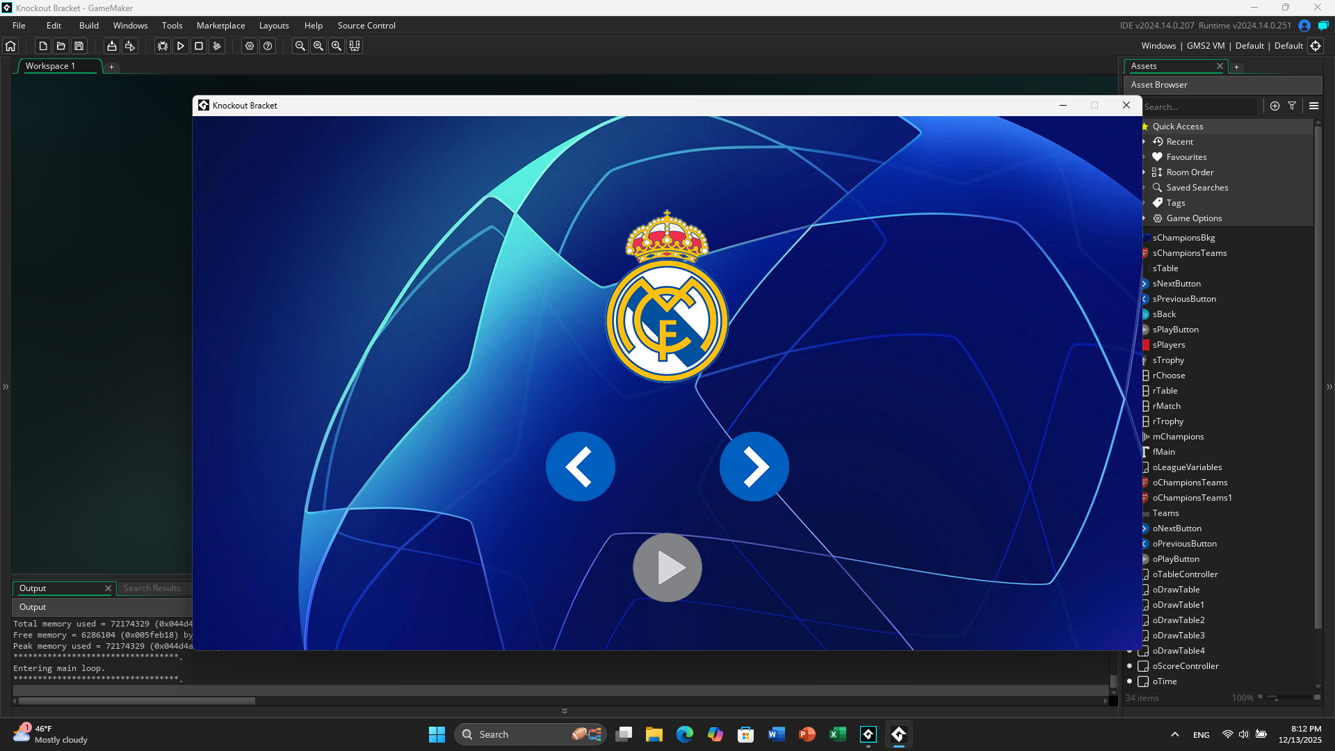 UEFA Champions League Knockout Bracket System with GameMaker by Koen Piepper