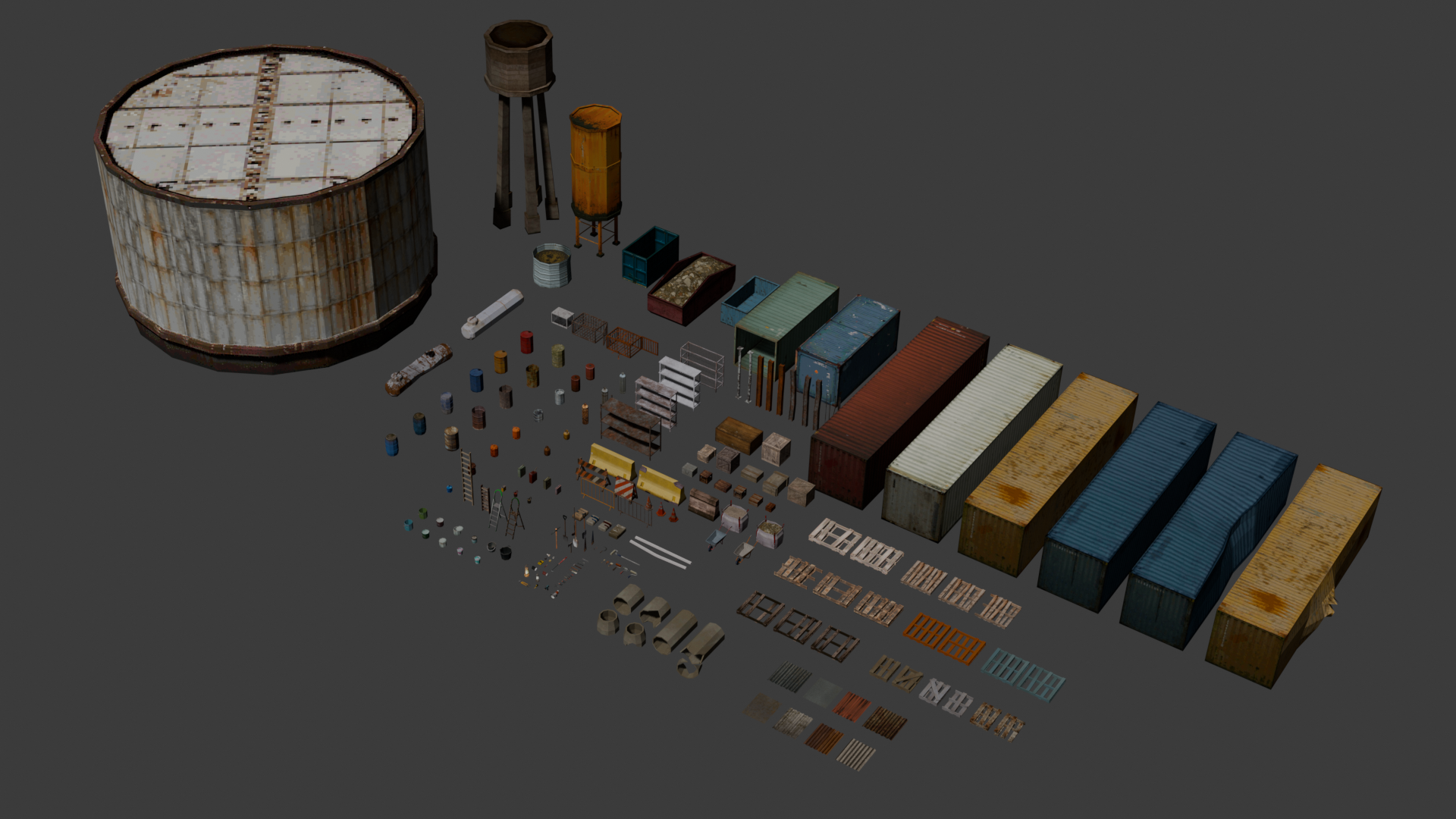 PSX Low-Poly Storage & Construction Pack by Aquicor
