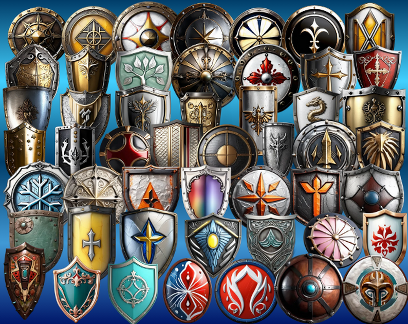 50 Fantasy Shield Icons｜RPG Asset Pack (PNG) by Pixel Hammer