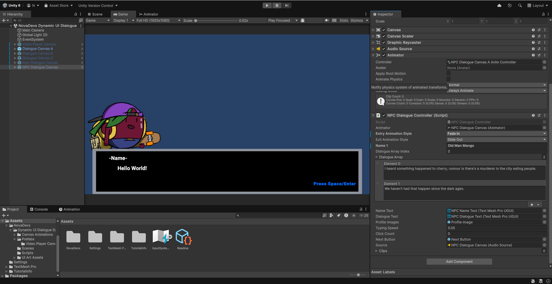 Nova Dynamic UI Dialogue System by Nova