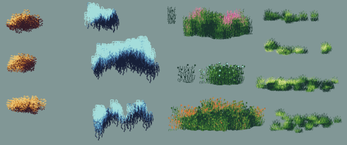 10 Hand-Made Pixel Foliage Brushes - 10 Hand-Made Pixel Foliage Brushes ...