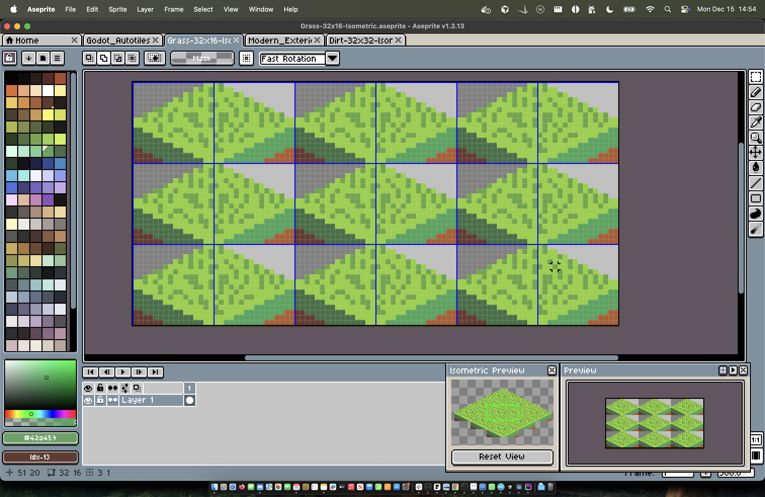 Aseprite Isometric Tile Preview Extension by rick_c137