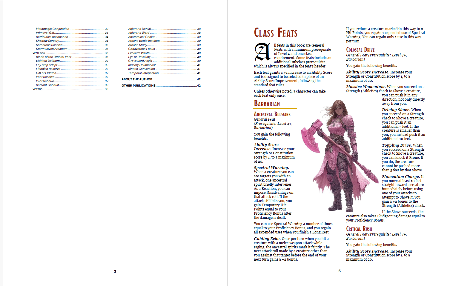 ⚔️ SRD Class Feats for 5e 2024 (PDF) – 119 Feats for Core Classes ...