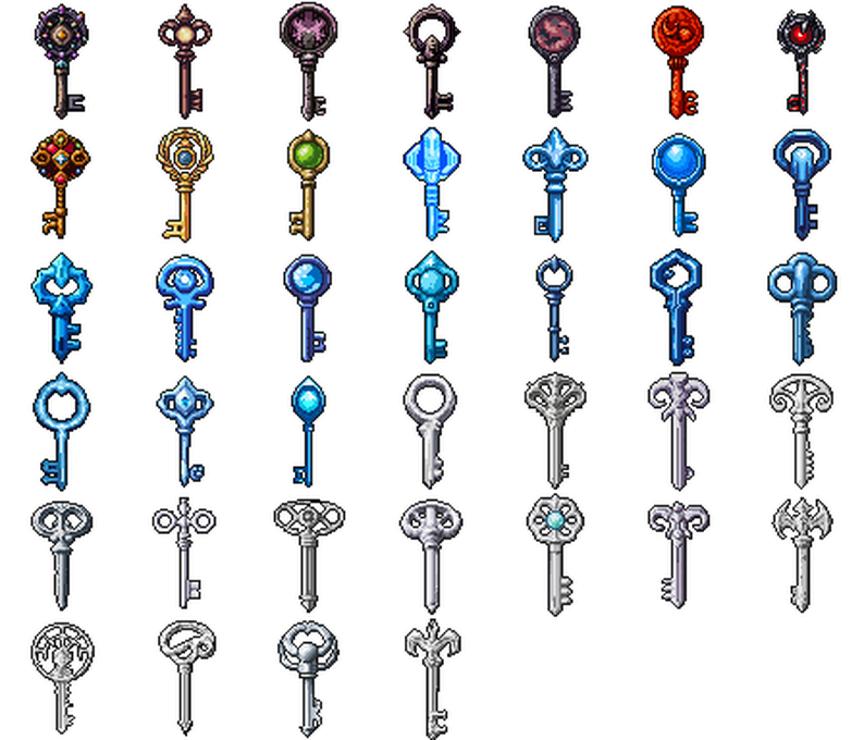 FREE + Fantasy Keys Pixel Art Pack – 2,500 Files | RPG Assets 64x64 & 32x32 by PIXEL_1992