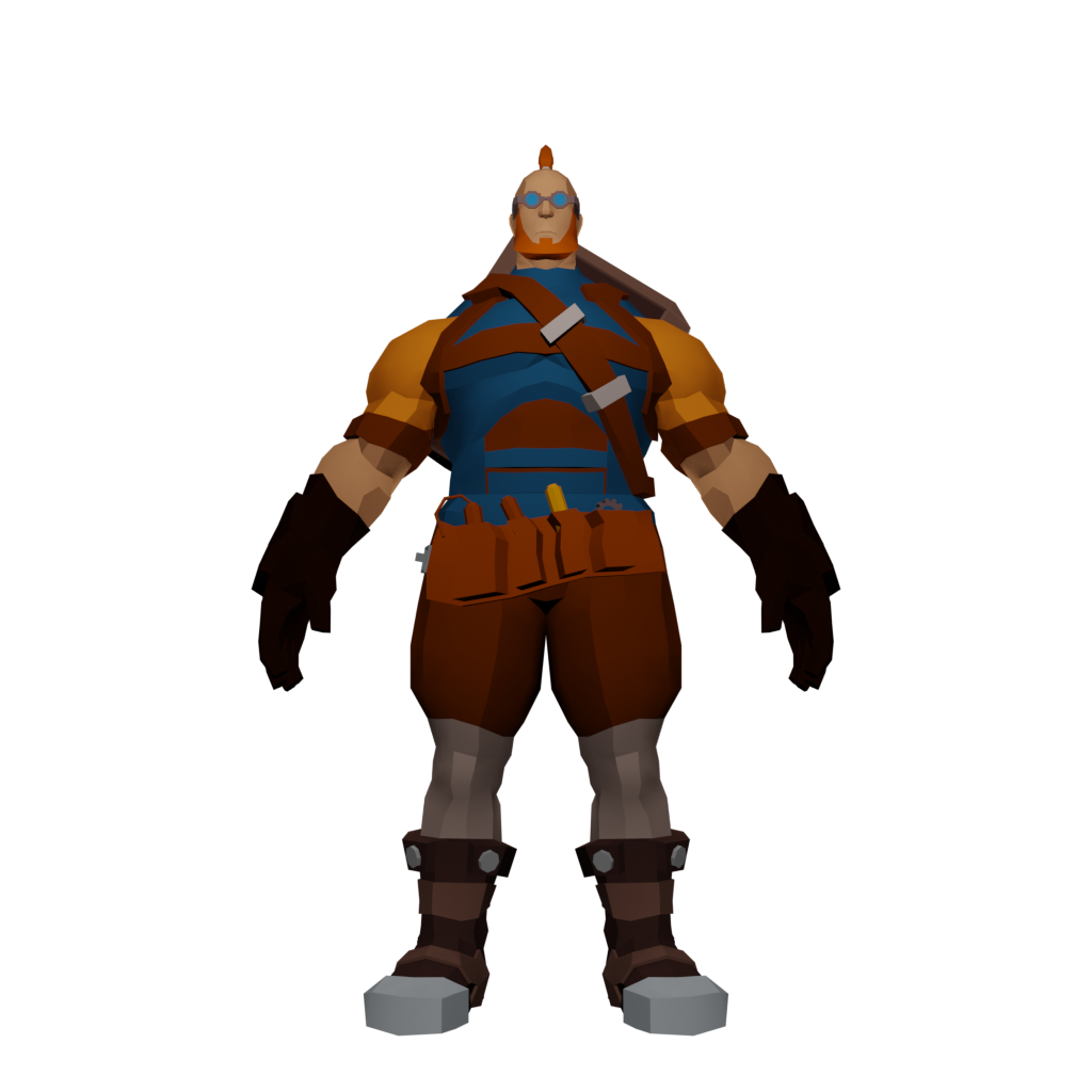 BRUTUS 3D Low Poly Heavy Character by RUTZ
