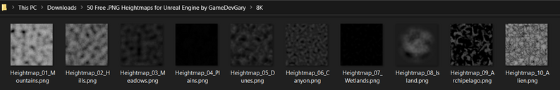 50 Free Terrain Heightmaps for Unreal Engine + Tutorial by GameDevGary