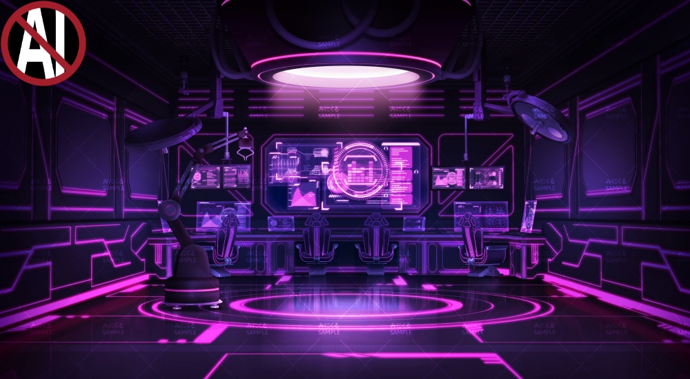 18 Cyberpunk Sci-Fi Backgrounds - "Labo-chair" by Minikle