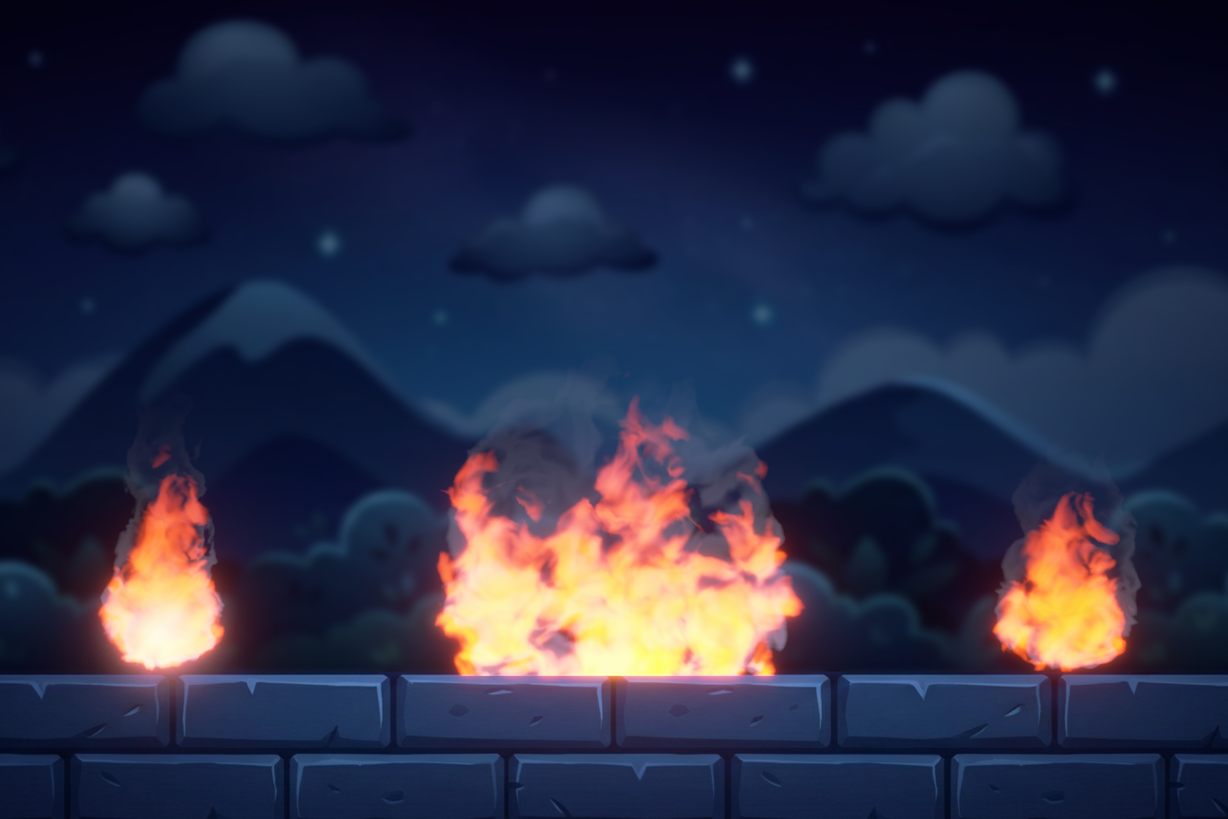 Stylized 2D Fire & Smoke VFX Pack For Unity by FlexUnit