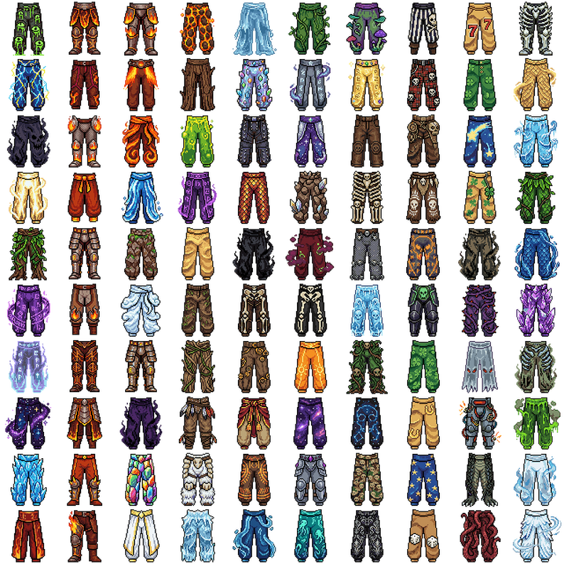 100 Pixel Art Pants | Free sample by pixStuff