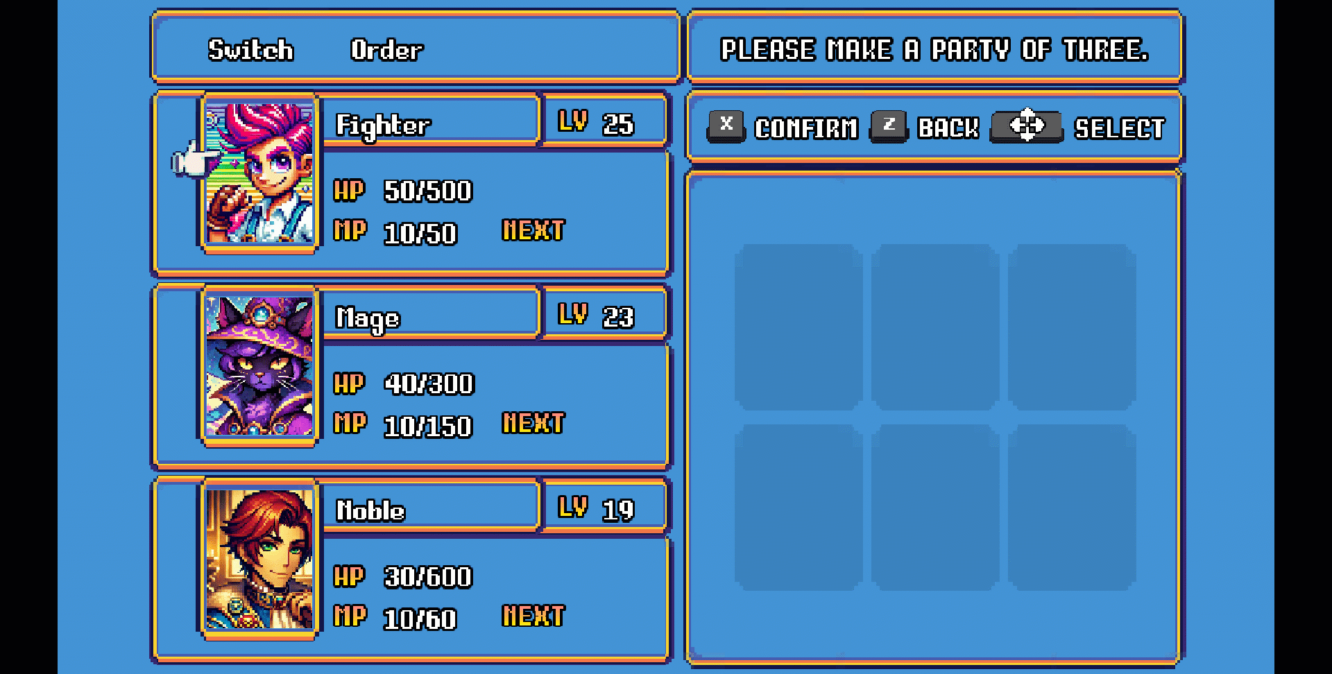 RPG Party Member System for GDevelop by Game2DOM