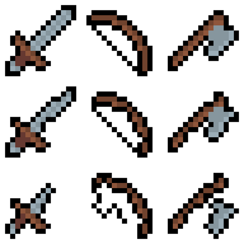 Breakable Weapons 16x16 Pixel Art by SinsRay