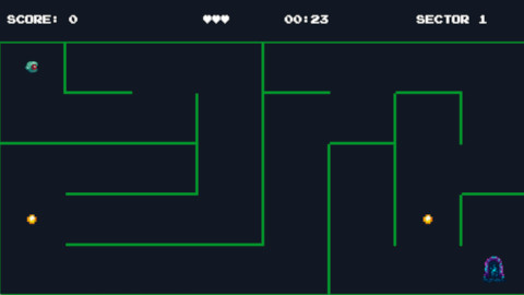 Maze Adventure — A retro sci-fi maze game by Juanan Cid