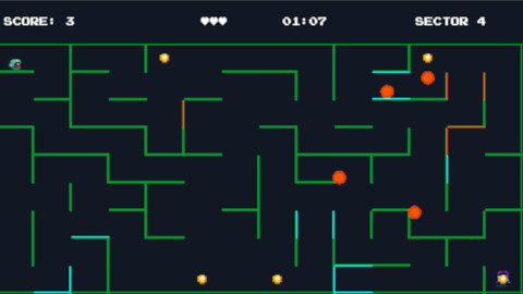 Maze Adventure — A retro sci-fi maze game by Juanan Cid
