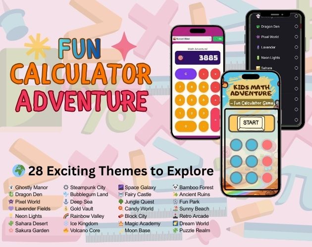 Fun Calculator Adventure – Colorful Math Game for Android by zaiyootech