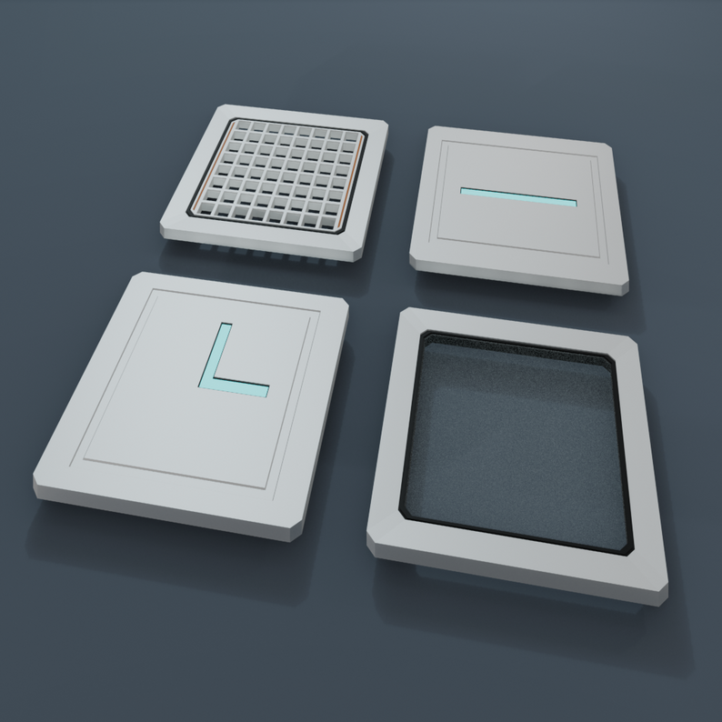 Low Poly Sci-Fi Structure Panels Pack A-003 by OZEA Studio