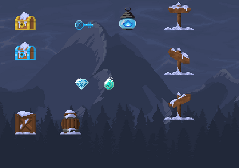 Winter Tileset 16x16 by pokrasmemas