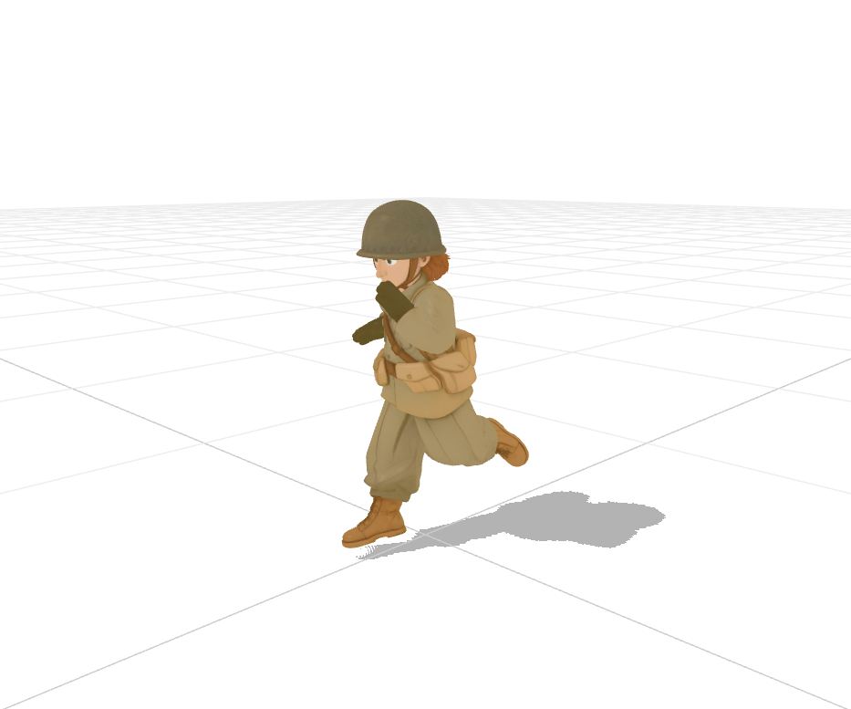 3D Vintage Woman Soldier Character Rigged Pack – 3D Model with Walk ...
