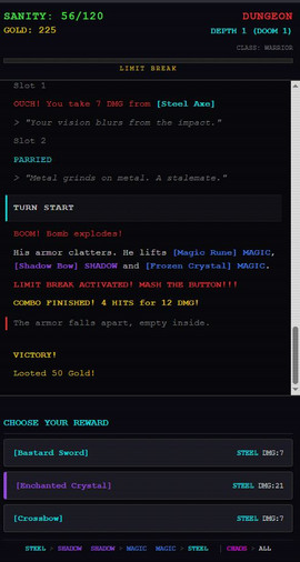 Real Hardcore updated INFINITY BATTLE CARD - itch.io