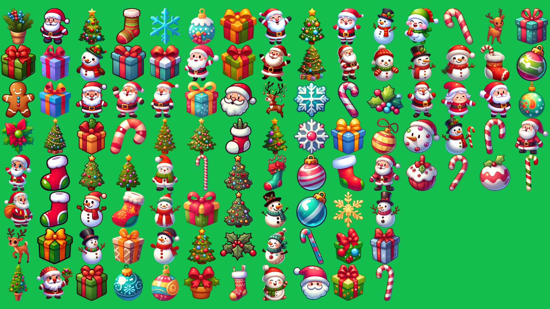 Christmas Theme - 700 Sprites by FortressSide