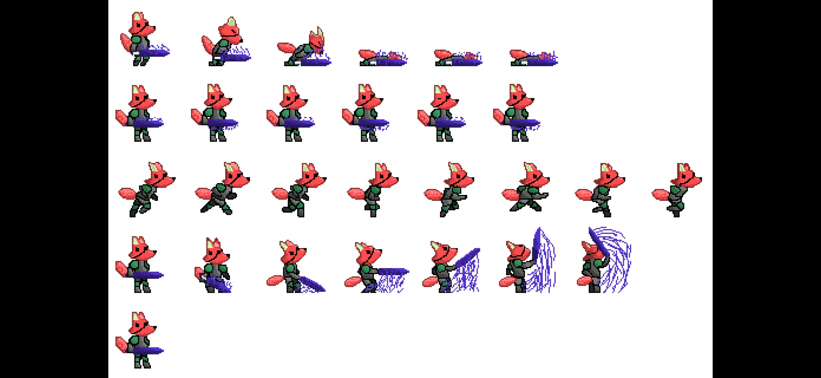 Fox Sprite: Free 2D Animated Pixel Art Sprite Pack by IDoTheDrawing