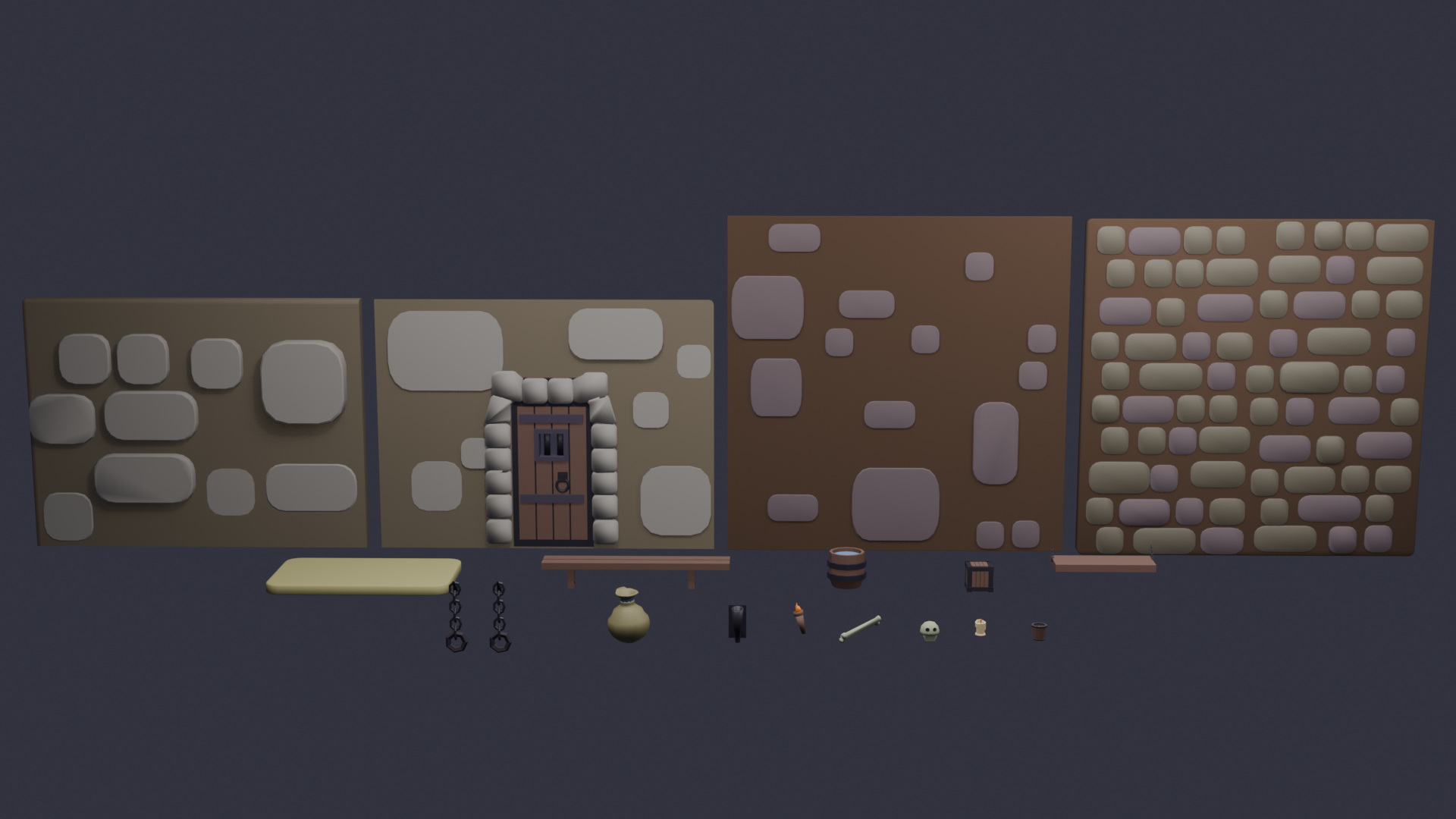 Stylized Fantasy Dungeon Interior – Modular Asset Pack by exolorkistis