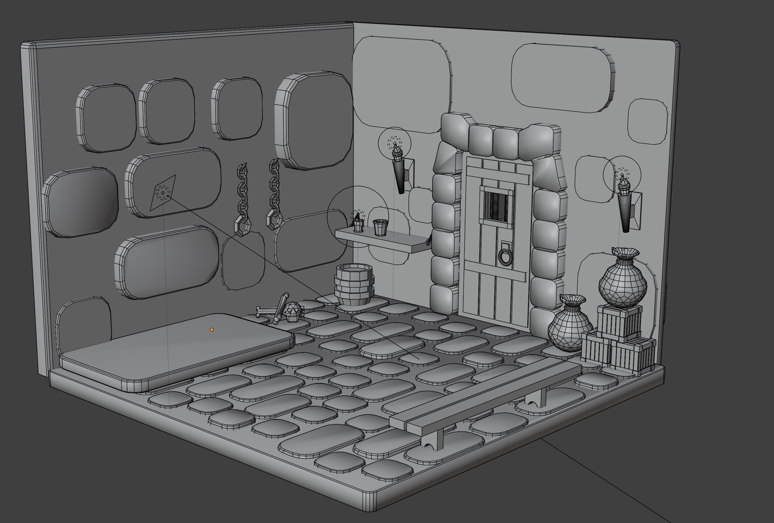 Stylized Fantasy Dungeon Interior – Modular Asset Pack by exolorkistis