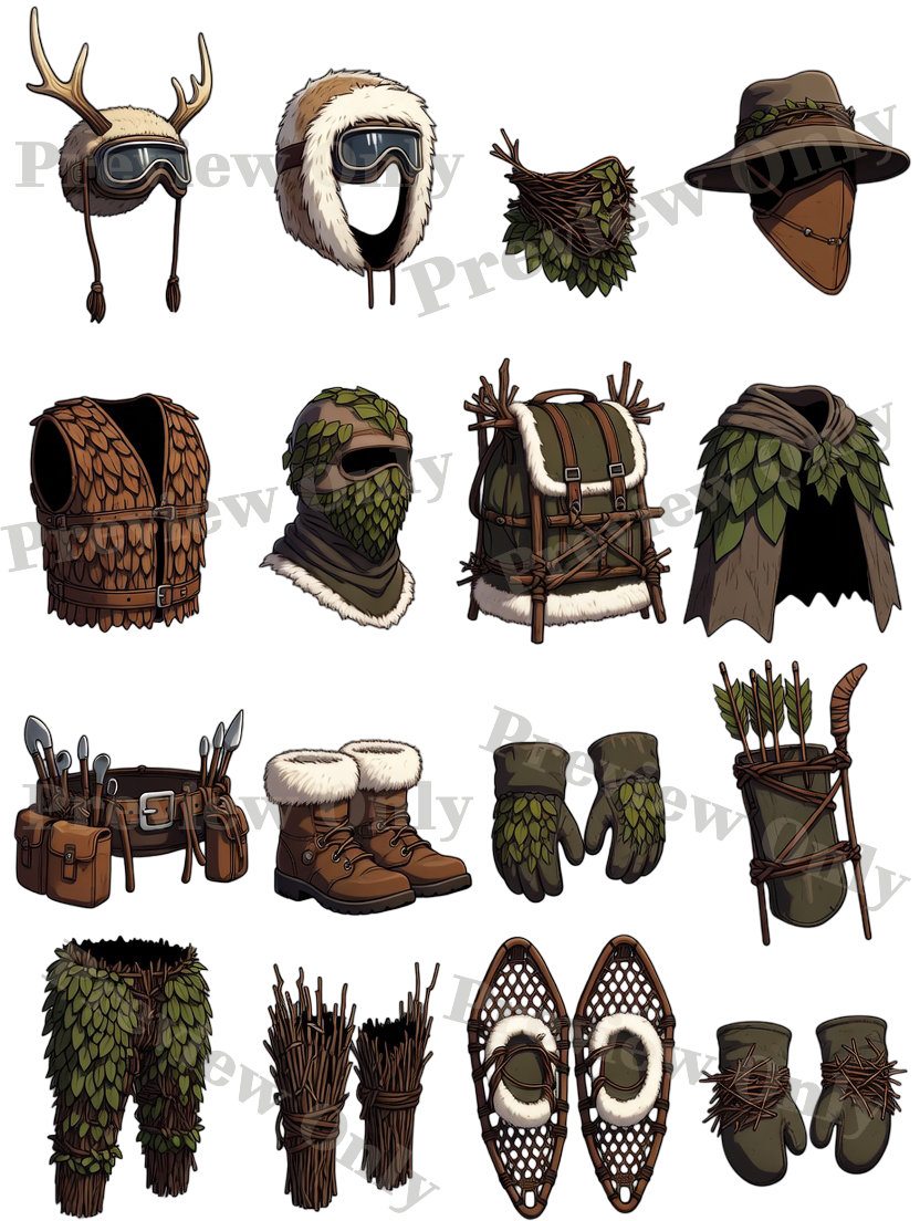 Survival Crafting Pack Transparent PNG by DELAWAR