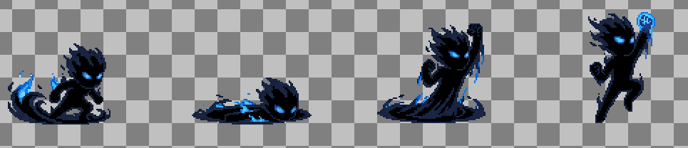2D Character Sprite Sheet - Pixel Art Shadow Warrior by GreatGamingLife