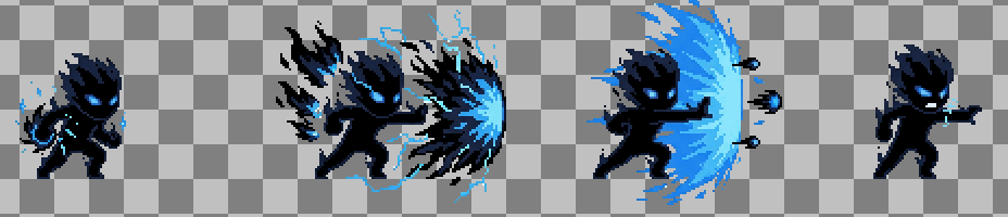 2D Character Sprite Sheet - Pixel Art Shadow Warrior by GreatGamingLife