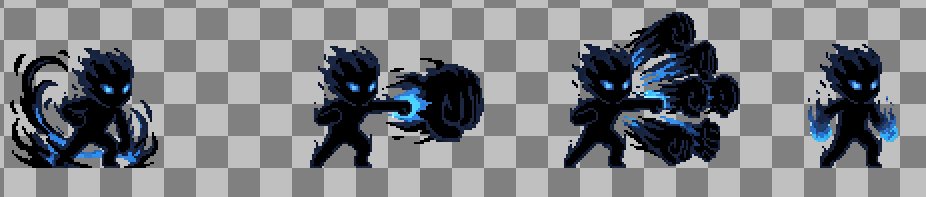 2D Character Sprite Sheet - Pixel Art Shadow Warrior by GreatGamingLife