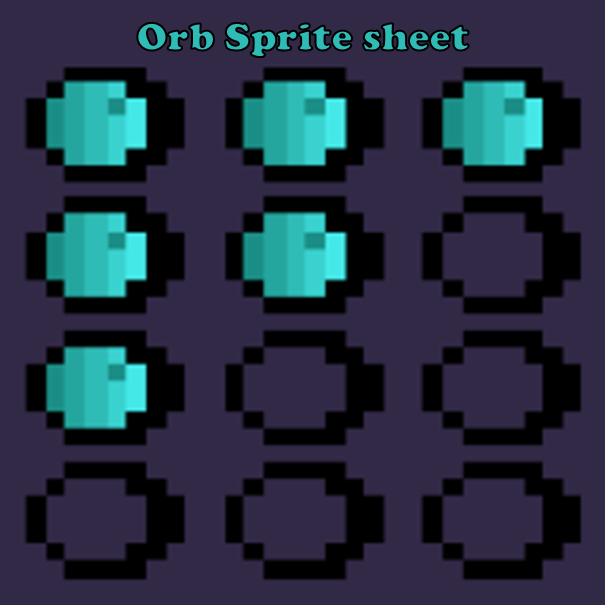 Minimal Pixel Orb UI Pack (Mana Icons and Sprite Sheet) by Nandita B