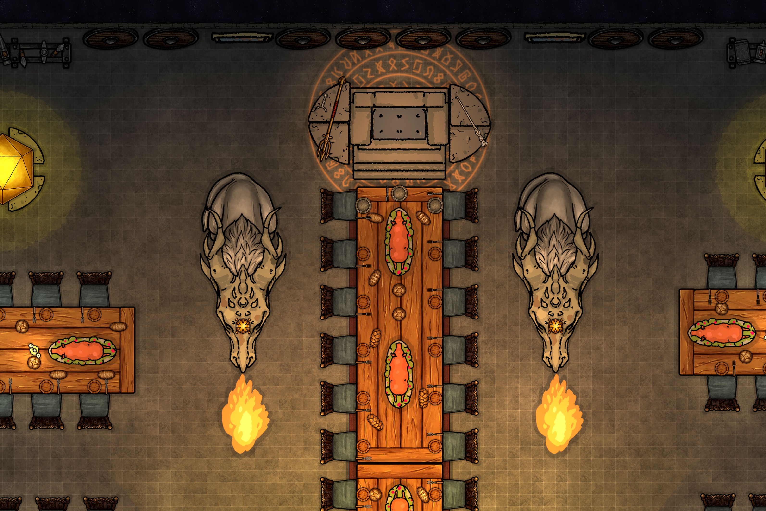 Odin's Hall: Valhalla [Battlemap + VTT] by Roald Maps