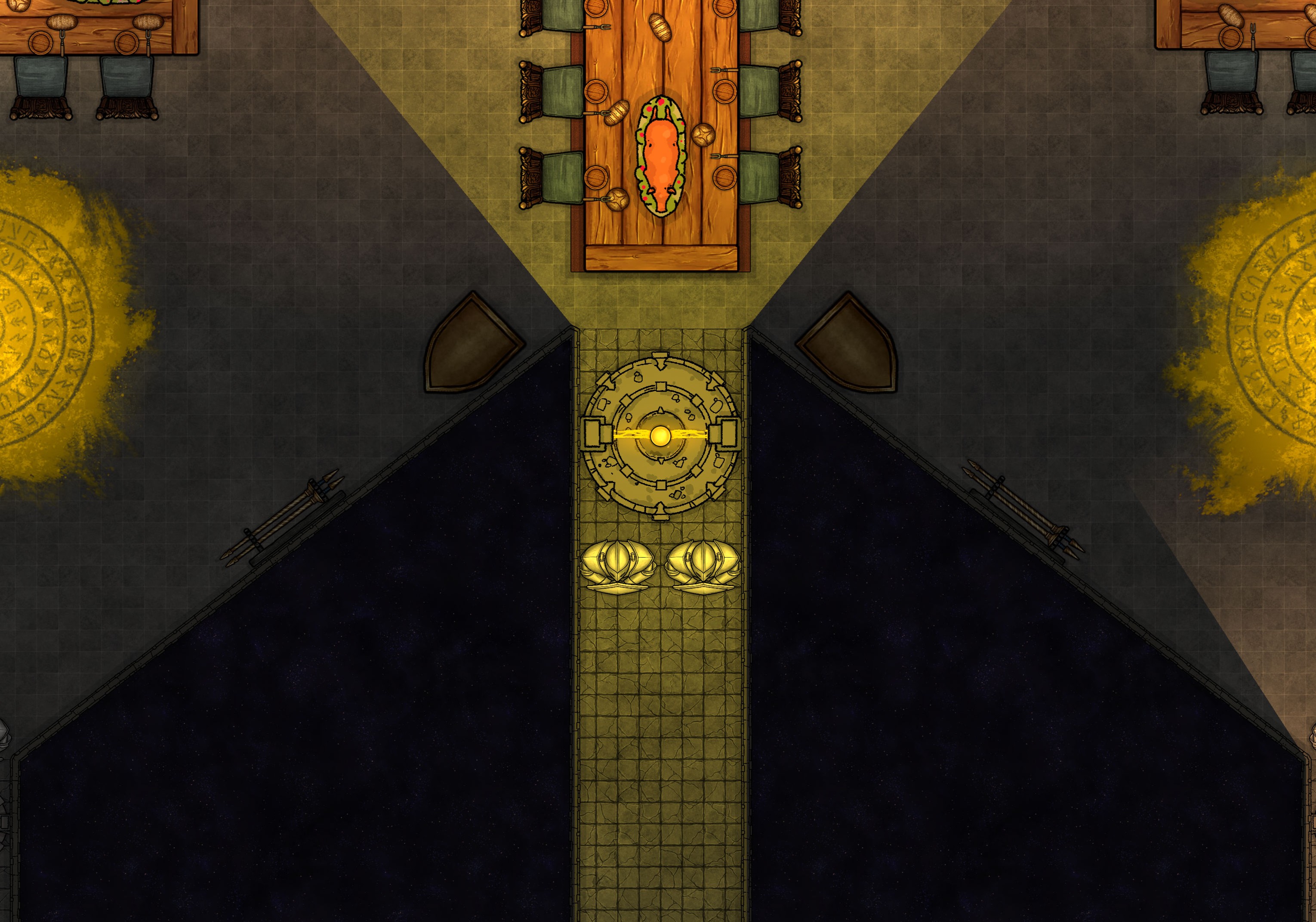 Odin's Hall: Valhalla [Battlemap + VTT] by Roald Maps