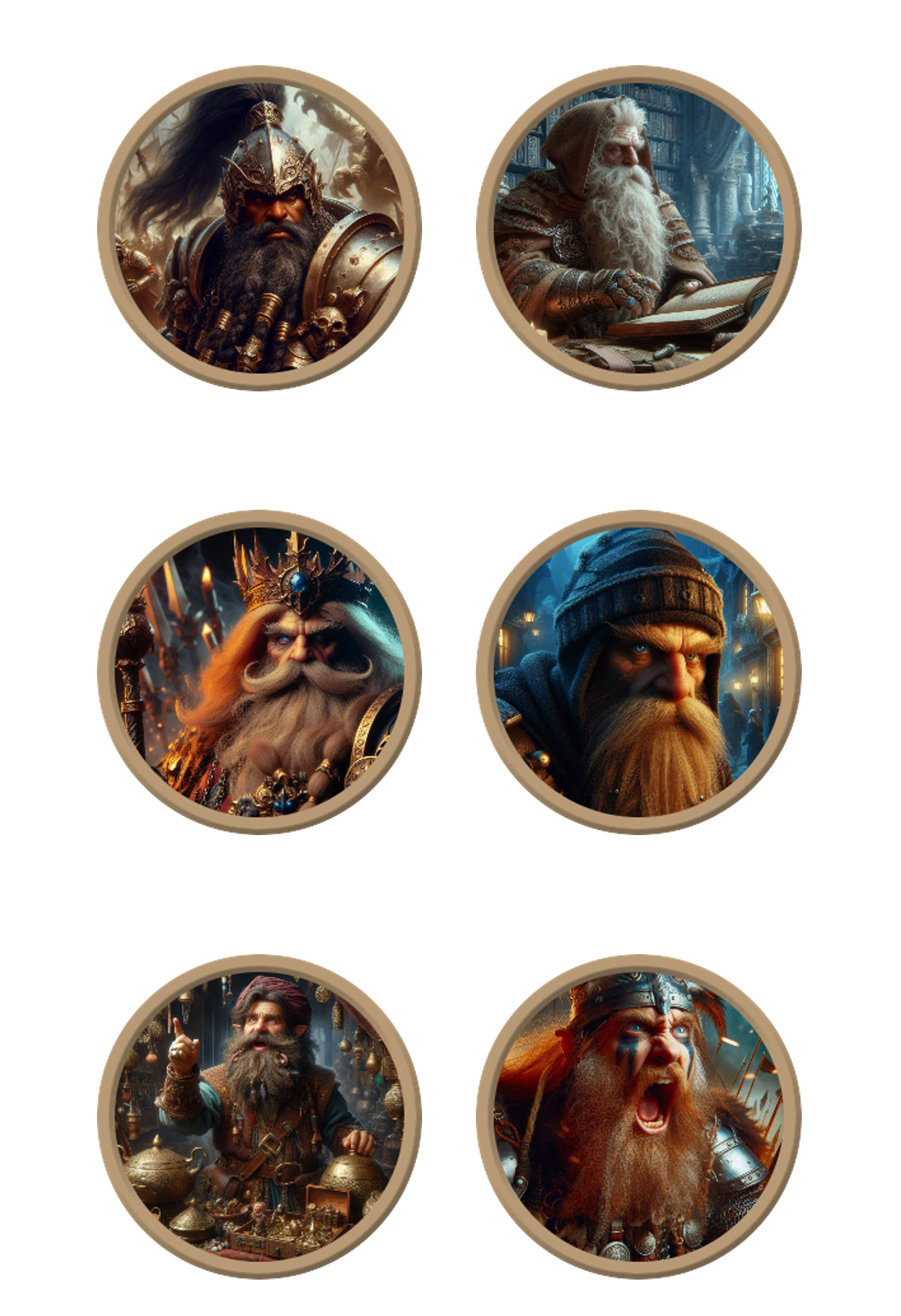 Dwarf Male Tokens – Complete VTT Token Pack (100+) by jira77