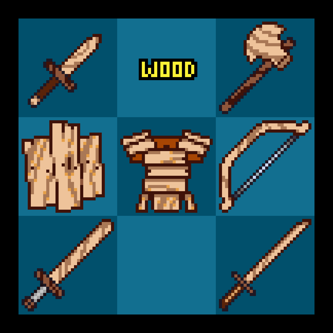 Pixel Art Weapon Icon Pack by Killer Rabbit Media